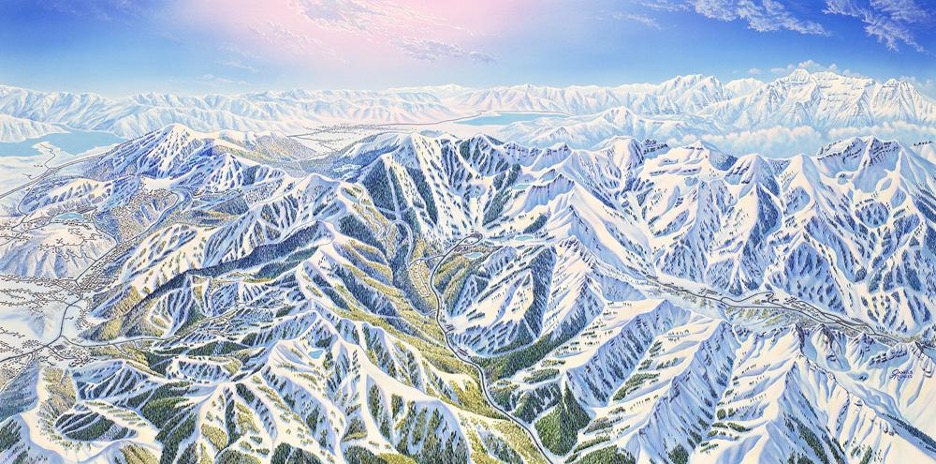 Iconic Utah Ski Areas Immortalized by Legendary Ski Map Artist James ...